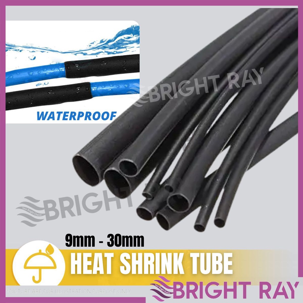 [9MM-30MM] 1METER Heat Shrink Tube Electrical Tube Penyambung Wayar ...