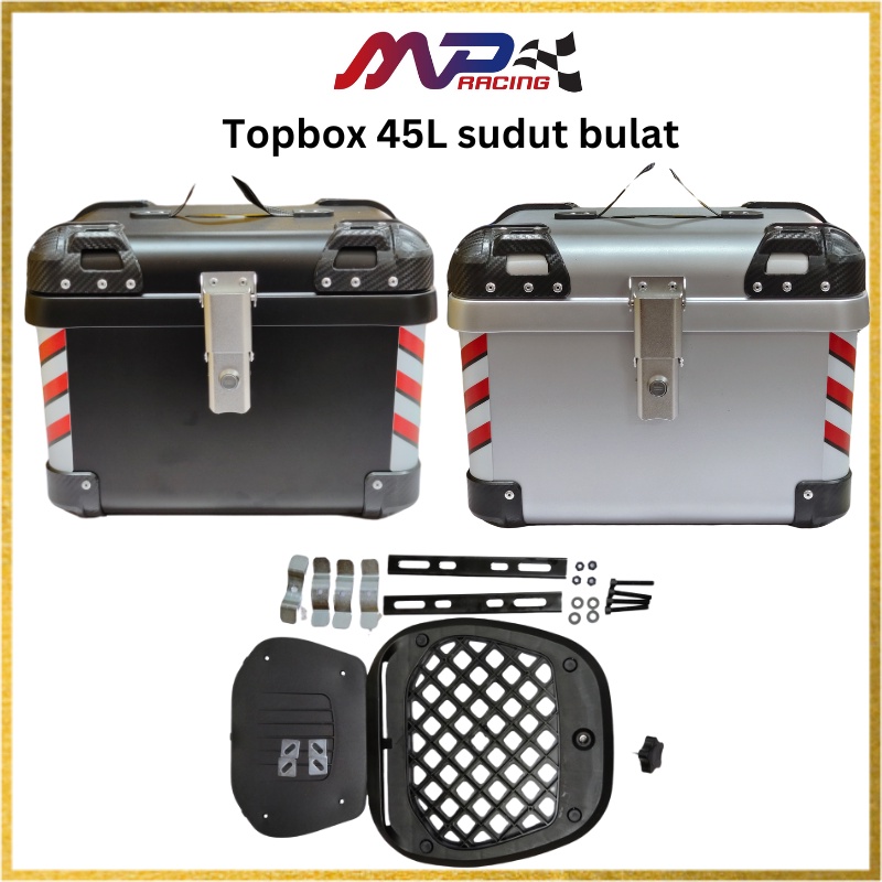 Top Box 45L sudut bulat,Motorcycle Top Box Plastic | Shopee Malaysia