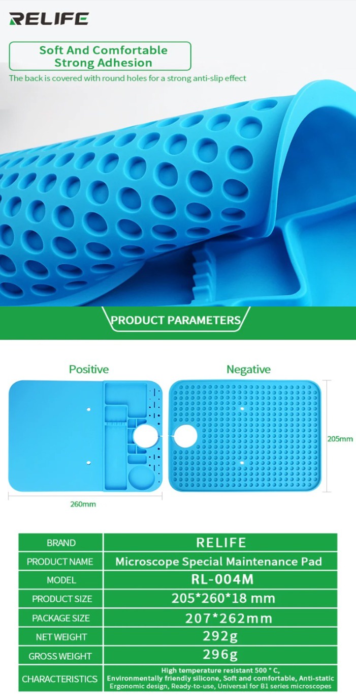 RELIFE RL-004M Microscope B1 Base Maintenance Pad Desk Mat Heat ...