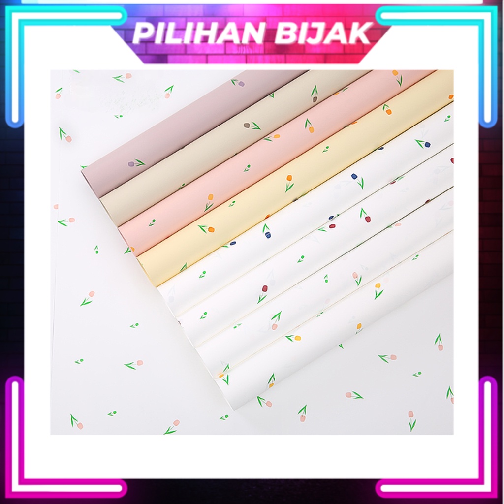 20pcs Waterproof Wrapping Paper Kertas Hadiah Floral Paper Kertas Bunga ...