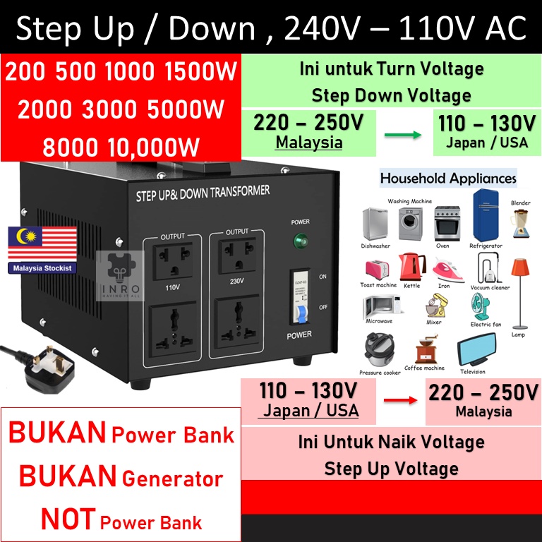 (1 order 1 unit) 200W 500W 1000W 2000W 3000W 5000W Step Up / Step Down ...
