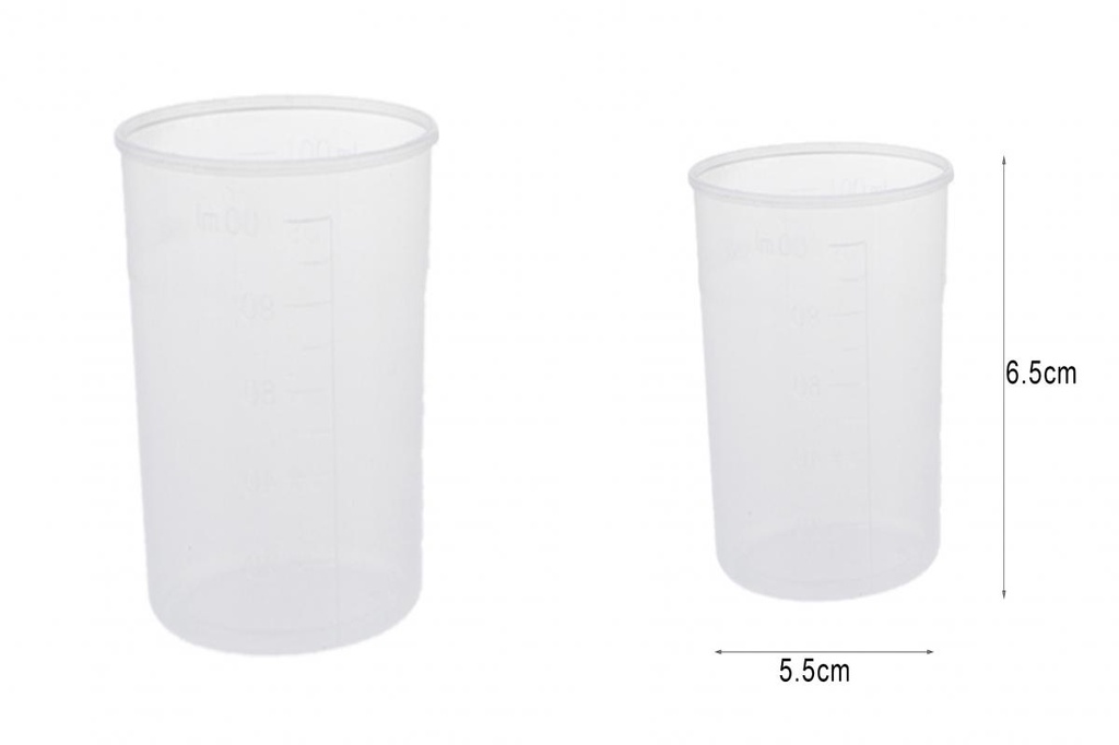 {pattaya} 100ML Scale Cup Reusable Stackable Plastic Washable Measuring ...