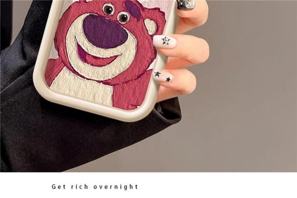 Cute Strawberry Bear Lotso Casing For OPPO Find X6 X5 X3 Pro A9 A5 A31 ...