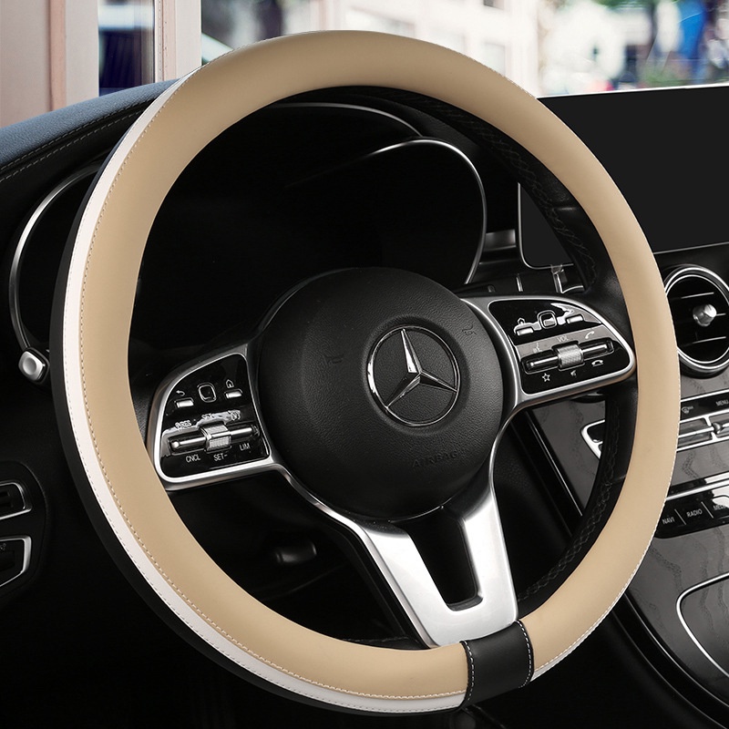 Classic Leather PU Waterproof Car Steering Wheel Cover Specific Car ...