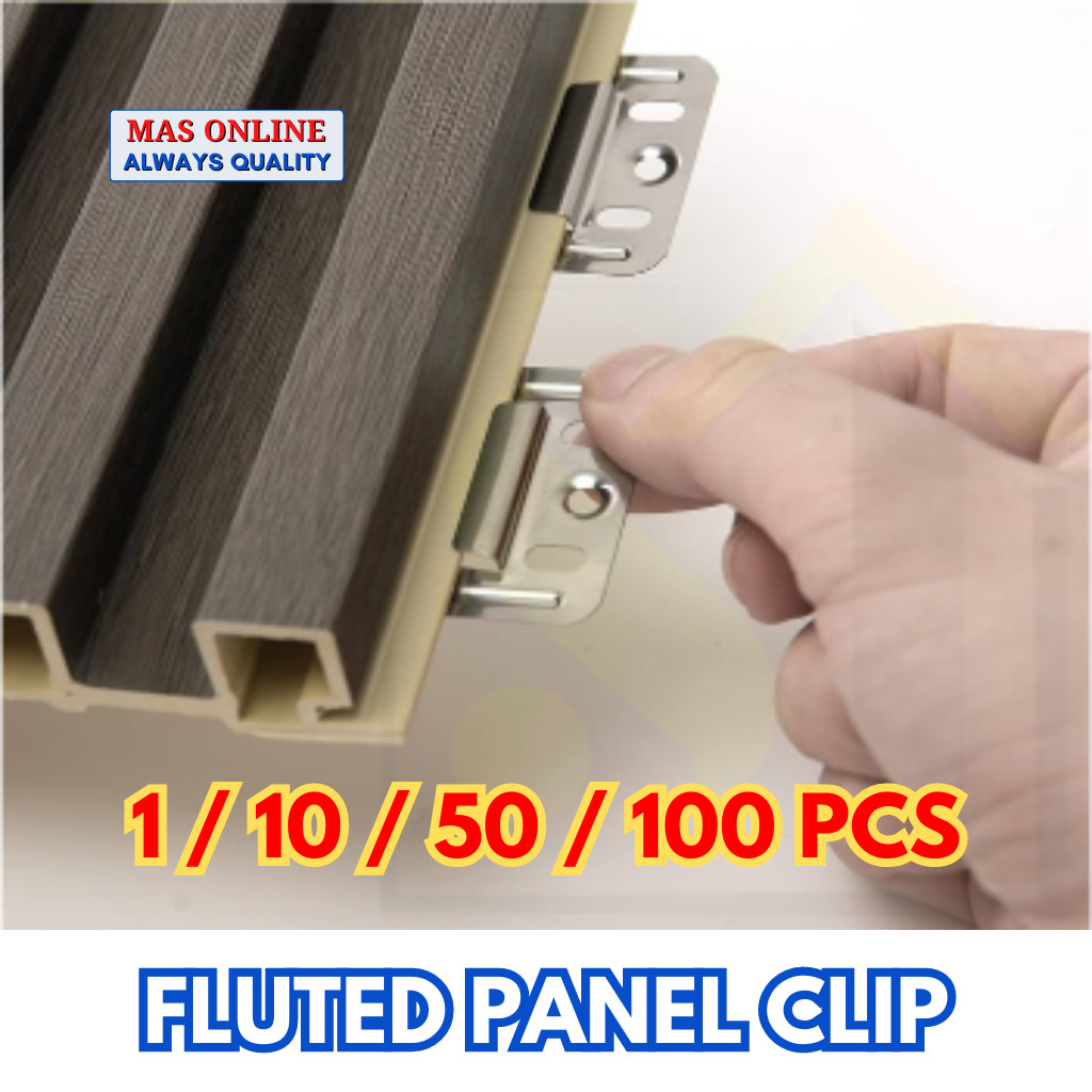 50pcs Metal Clip for PVC Fluted Panel Wall Panel Fluted Wall Panel WPC ...