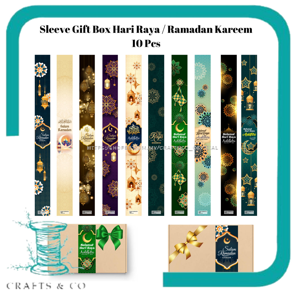 10 PCS SLEEVE GIFT BOX HARI RAYA / RAMADHAN KAREEM / HARI RAYA ...