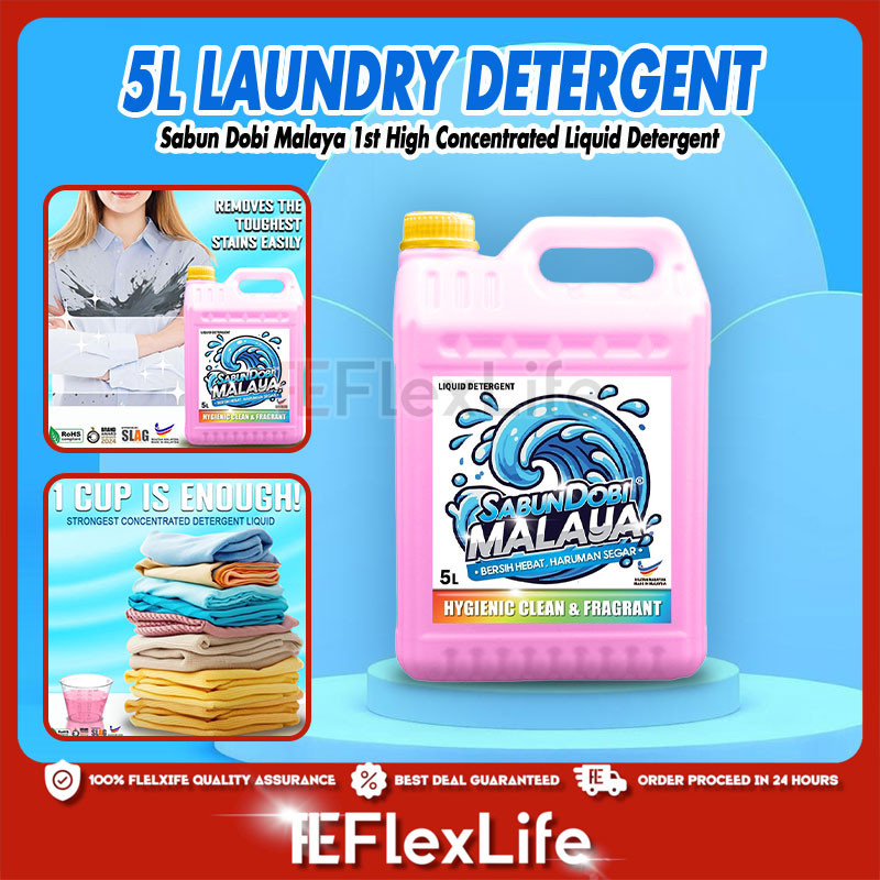 Sabun Dobi Malaya 5L High-Quality Concentrated Anti-Bacteria Laundry ...