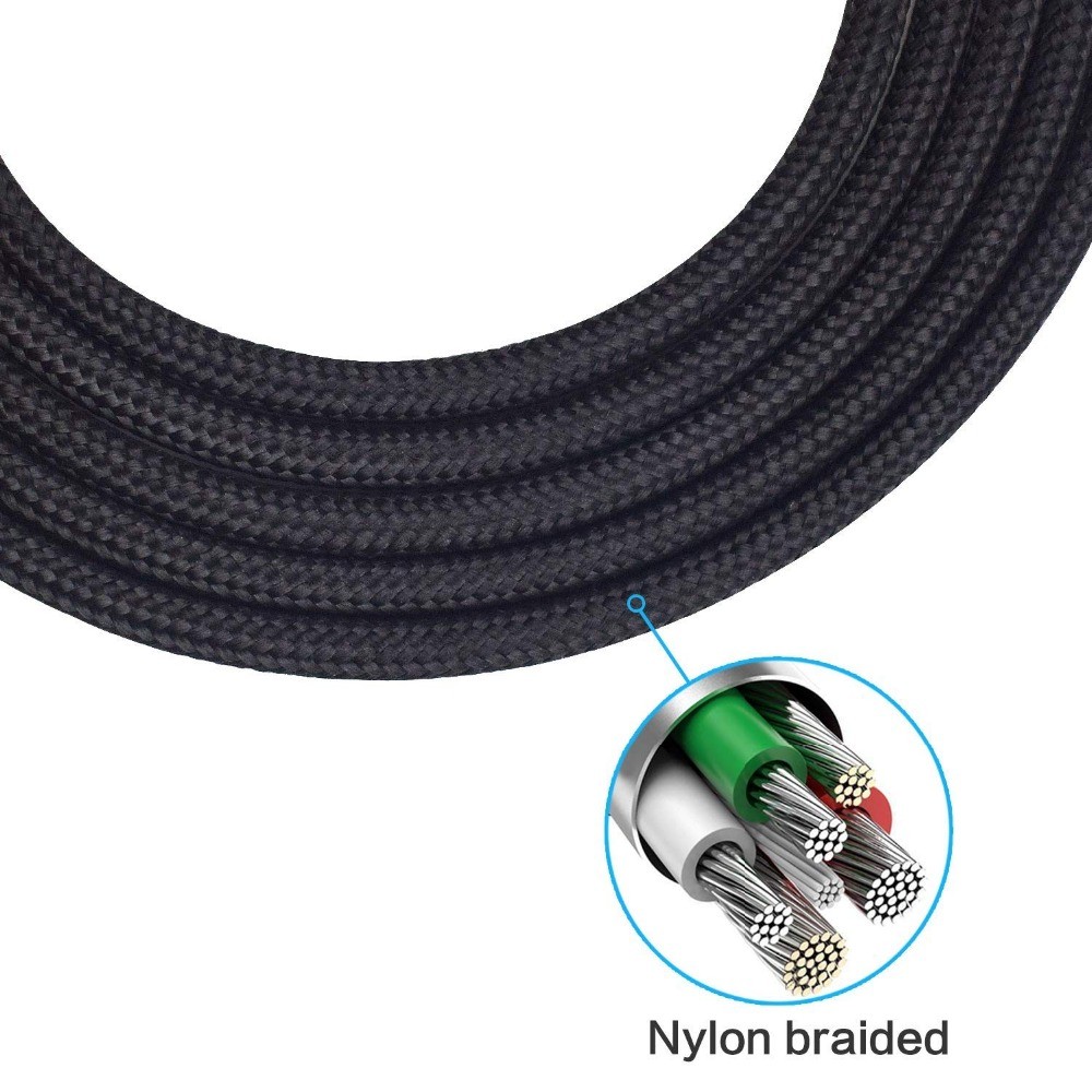4.4mm 2.5mm Balanced Replacement Braided Cable Extension Cord For Audio ...