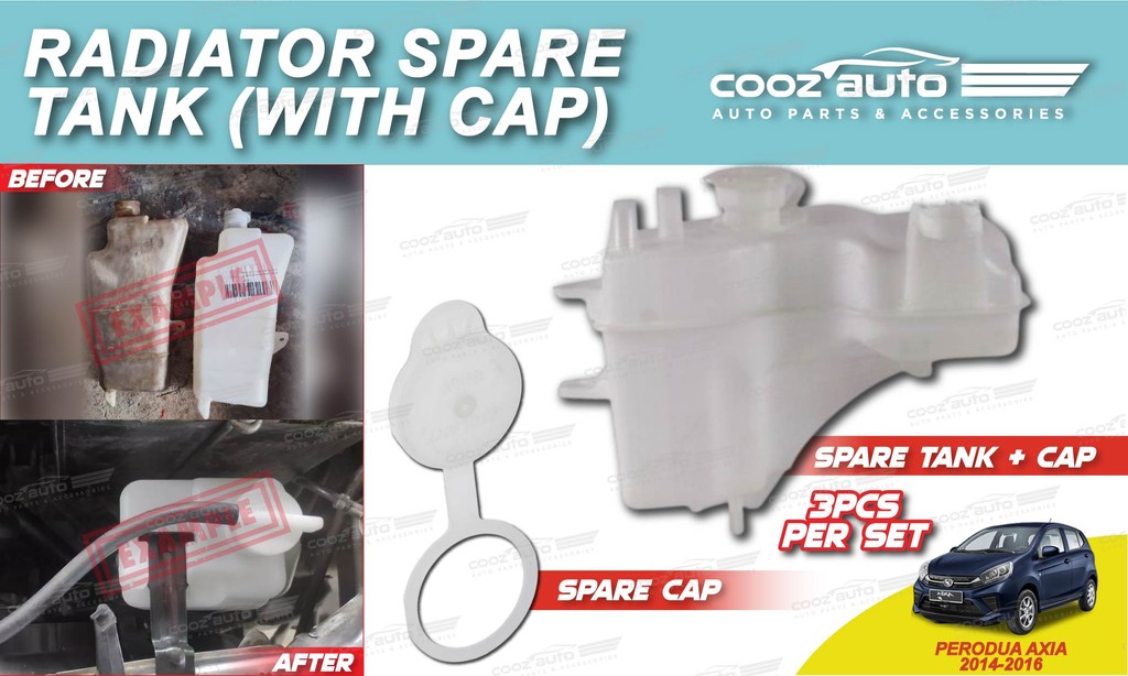 Perodua Axia 2014 - 2016 Radiator Water Spare Tank Second Bottle Jar ...