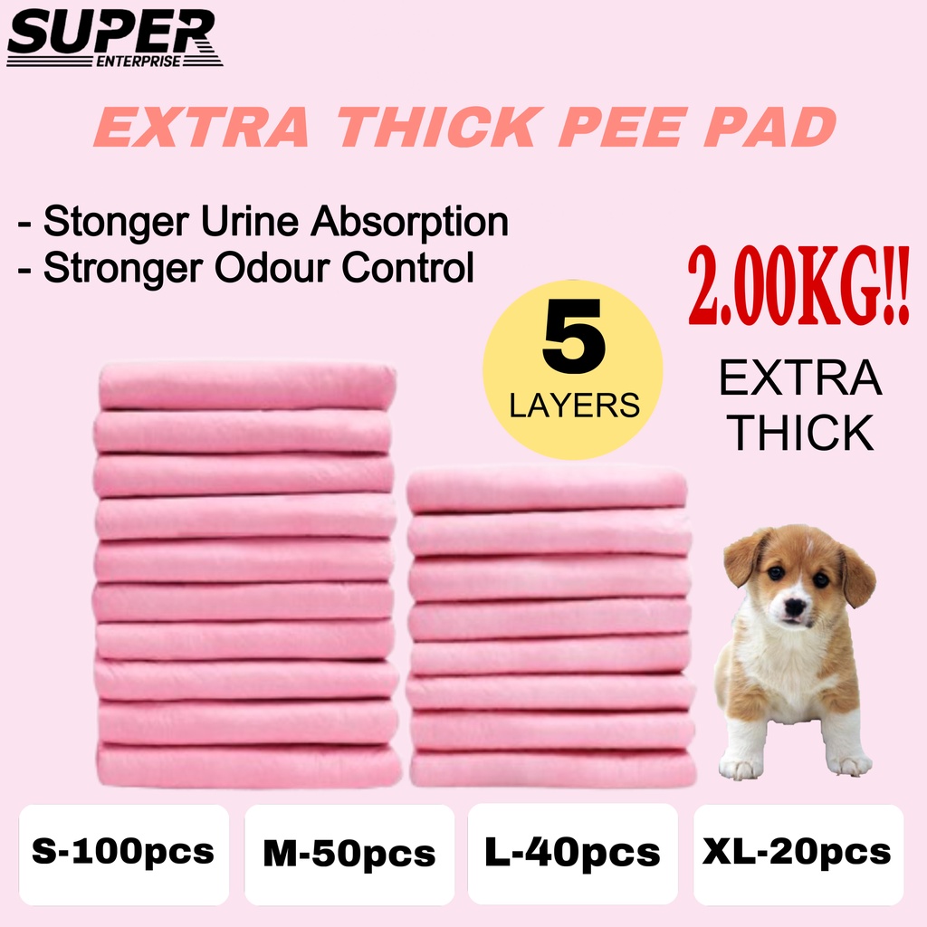 [TERMURAH] 5-LAYERS EXTRA THICK PET PEE PAD Wee Wee Pad Pet Pad Sheet ...