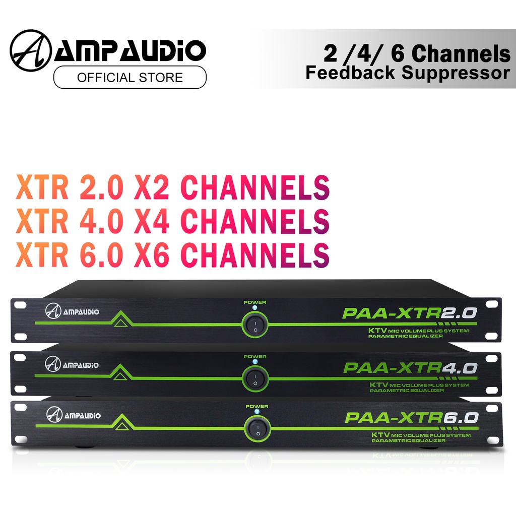 AmpAudio FEEDBACK SUPPRESSOR ANTI HOWLING XTR-2.0 / XTR-4.0 /XTR-6.0 ...