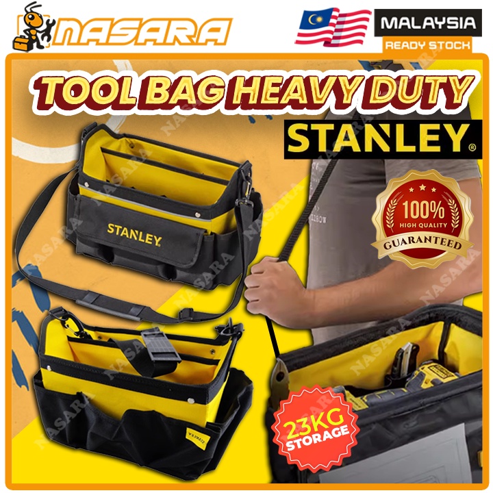 Nasara Stanley ST70-718 12" Open Mouth Tote Tool Bag Multi-Pockets ...