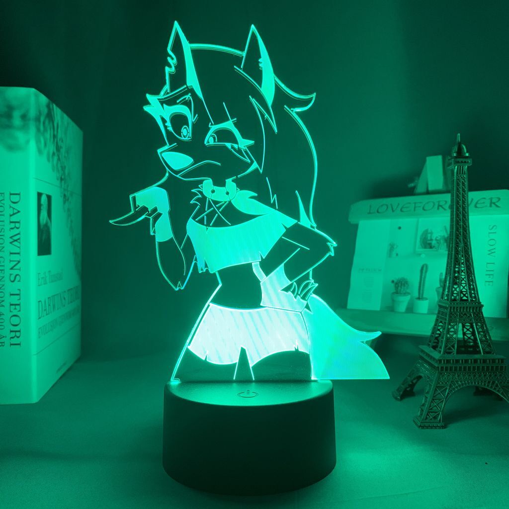 Helluva Boss Night Light Loona Millie Figure Colors Changing Table Lamp ...