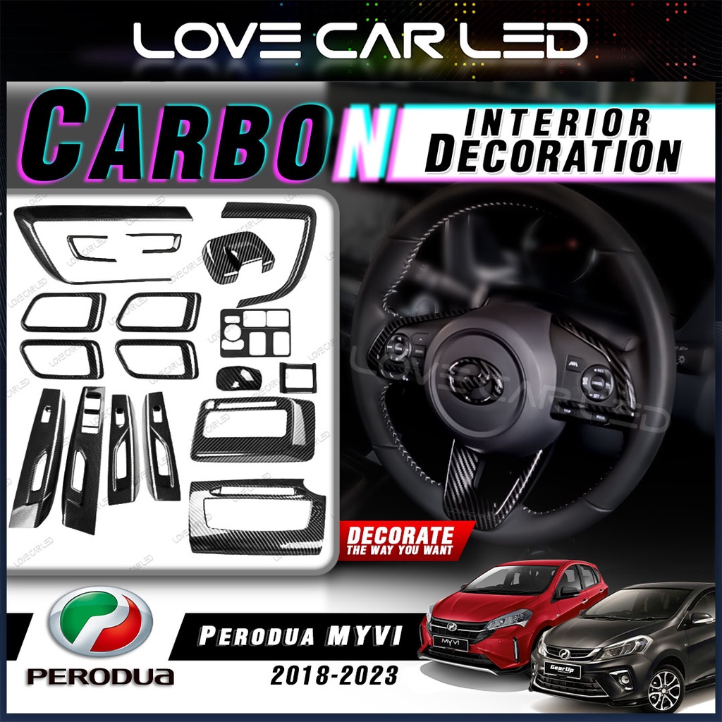 Perodua Myvi 2018 2023 Mg3 Inner Carbon Fiber Interior Accessories Part ...