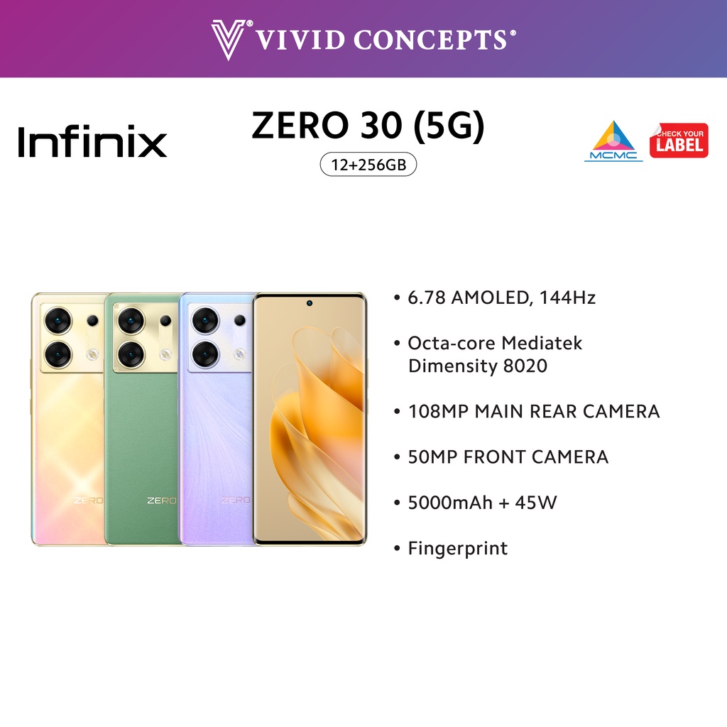 [New Arrival] Malaysia Set Infinix Zero 30 (12+256GB) 5G | 144Hz AMOLED ...