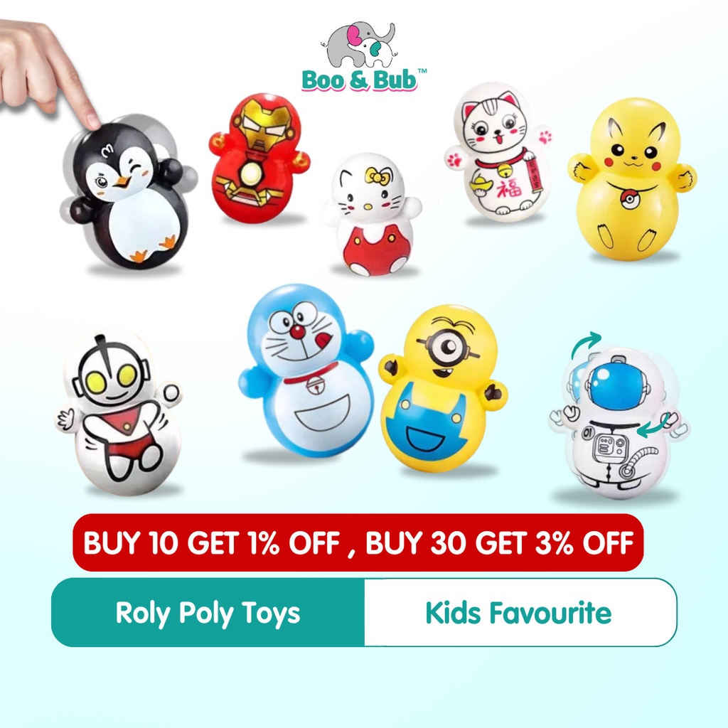Boo&Bub Roly Poly Tumbler Toy | Tiktok Funny Mini Space Astronaut ...