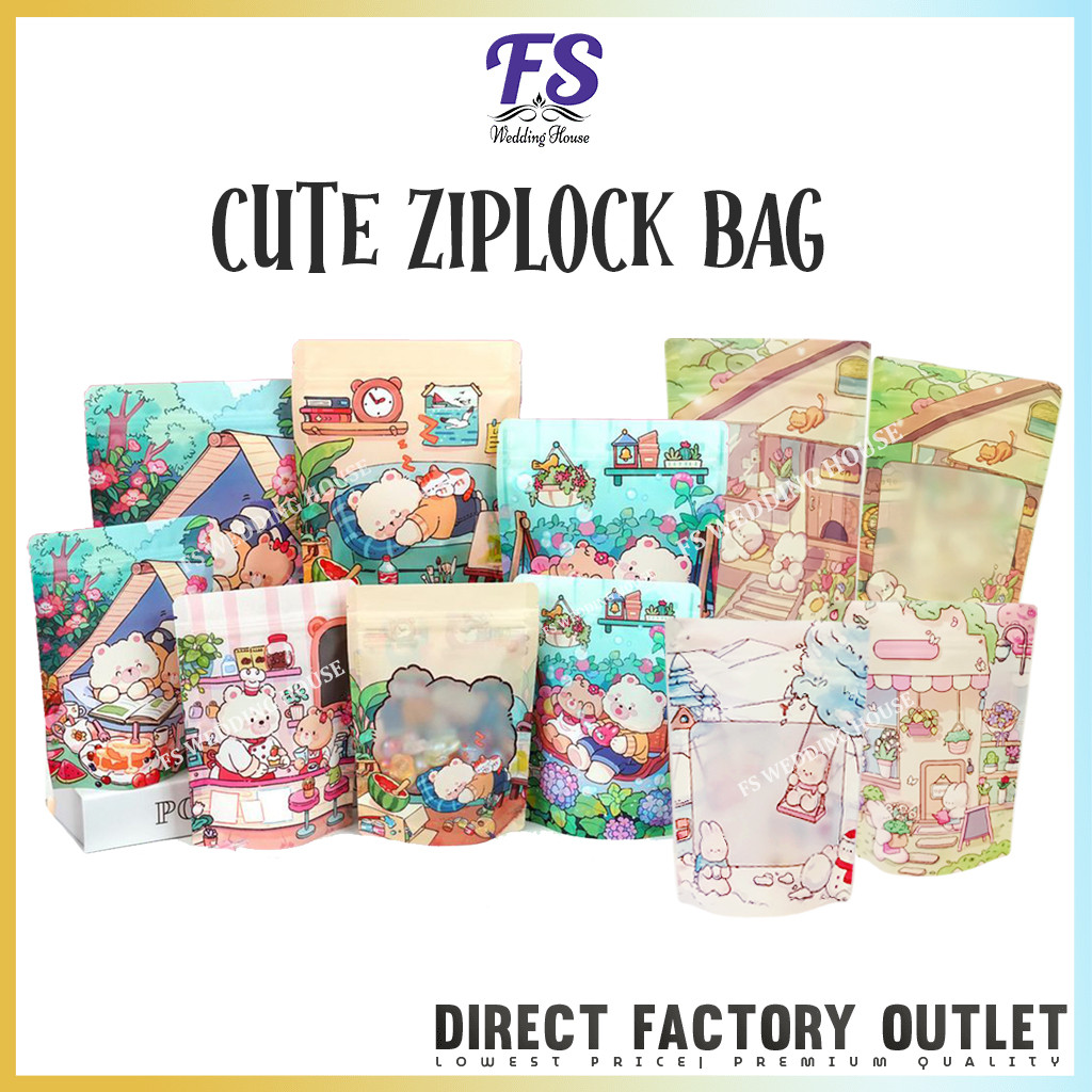 10PCS CUTE ZIPLOCK BAG/CUTE PACKAGING BAG/KIDS GIFT BAG/GOODIES BAG ...