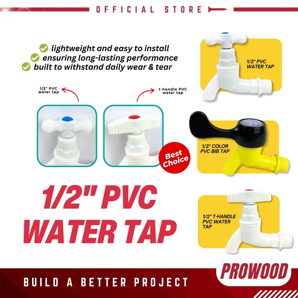 1/2in Single PVC Pipe Water Tap Plastic Kepala Paip Sinki Pipe PVC ...