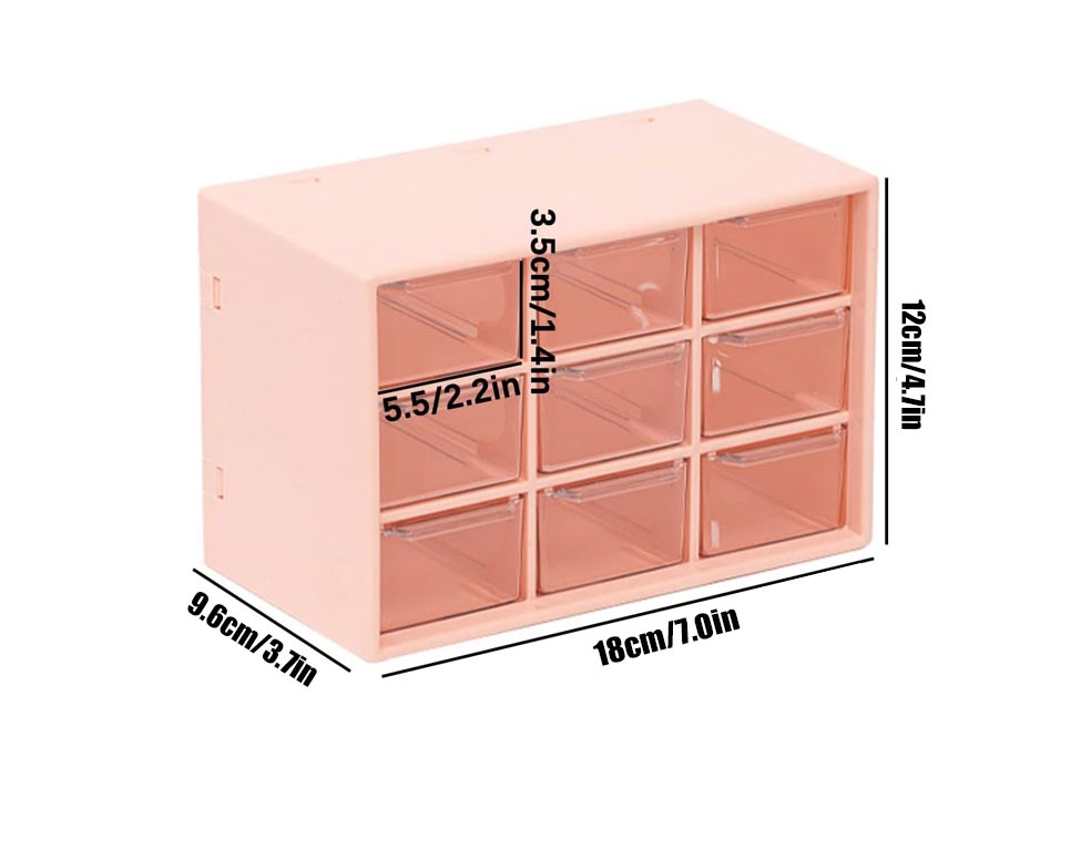 9 Slot Grid Drawer Desk Organizer Drawer Grid Mini Drawer Storage ...