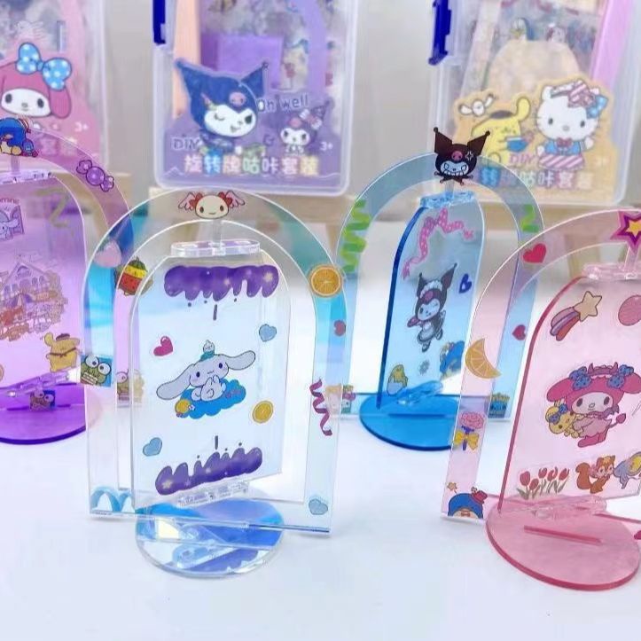 EASY WEARHOUSE Sanrio DIY Gu Ka Rotating Standing Card Handmade Kids ...