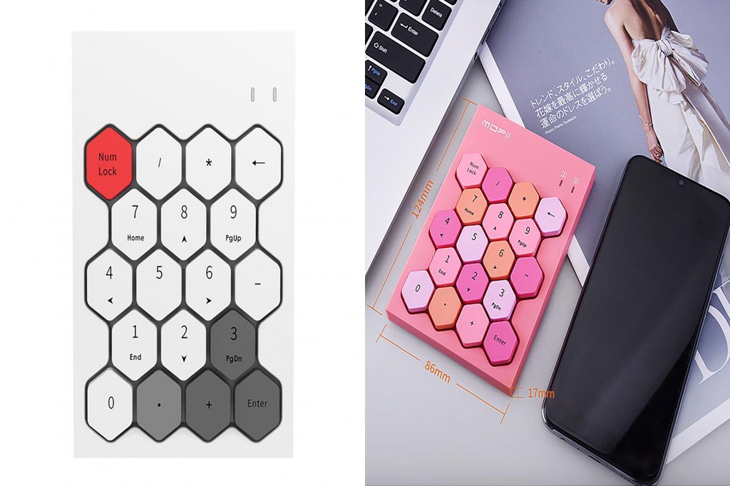 RGA Detachable Keycap Mini Keypad Computer Accessories 24GHz Desktop PC ...