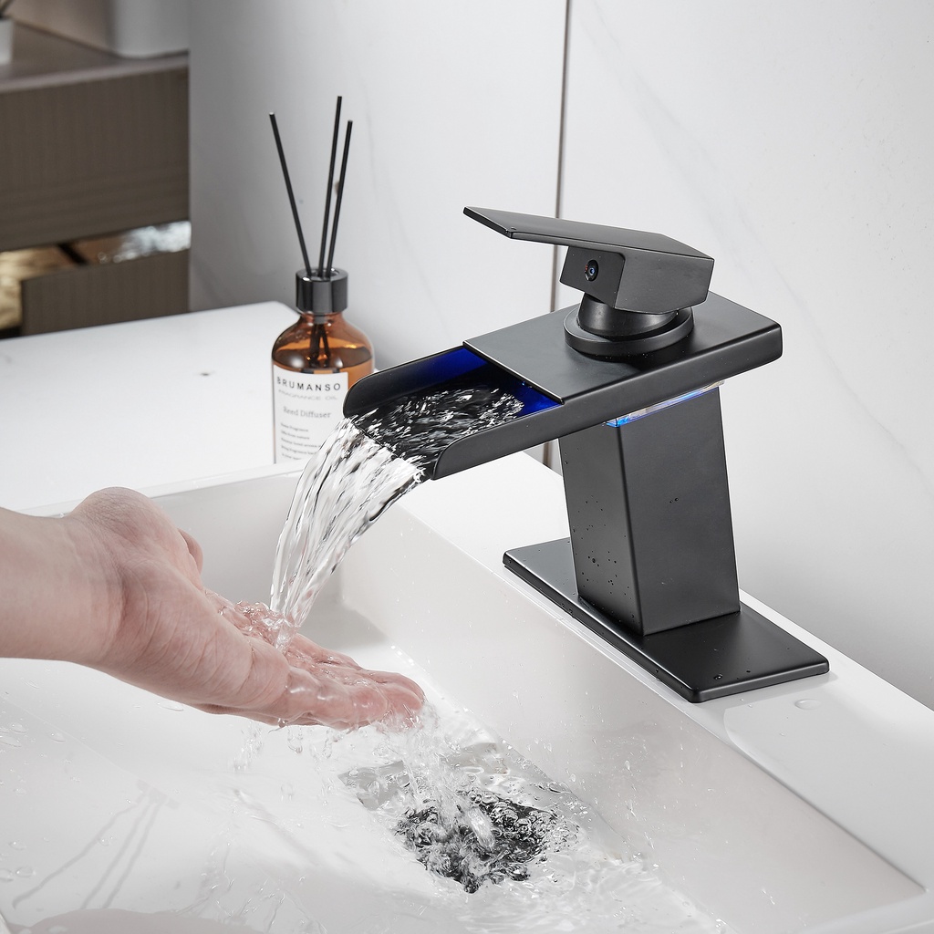 LED Lighted Bathroom Basin Faucet - No External Power Required | Shopee ...