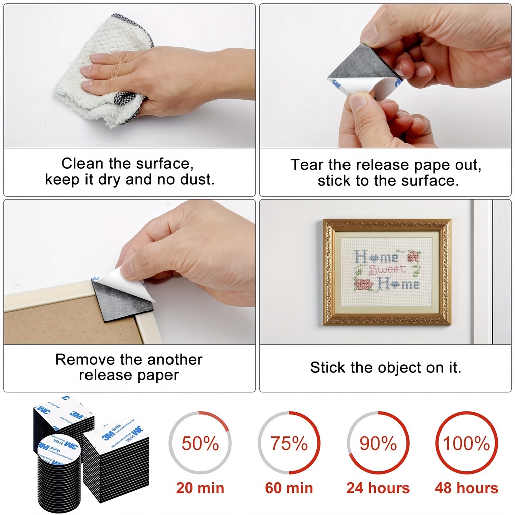 30pcs Pack Super Double-Sided Tape Black Self-Adhesive Double-Layer ...