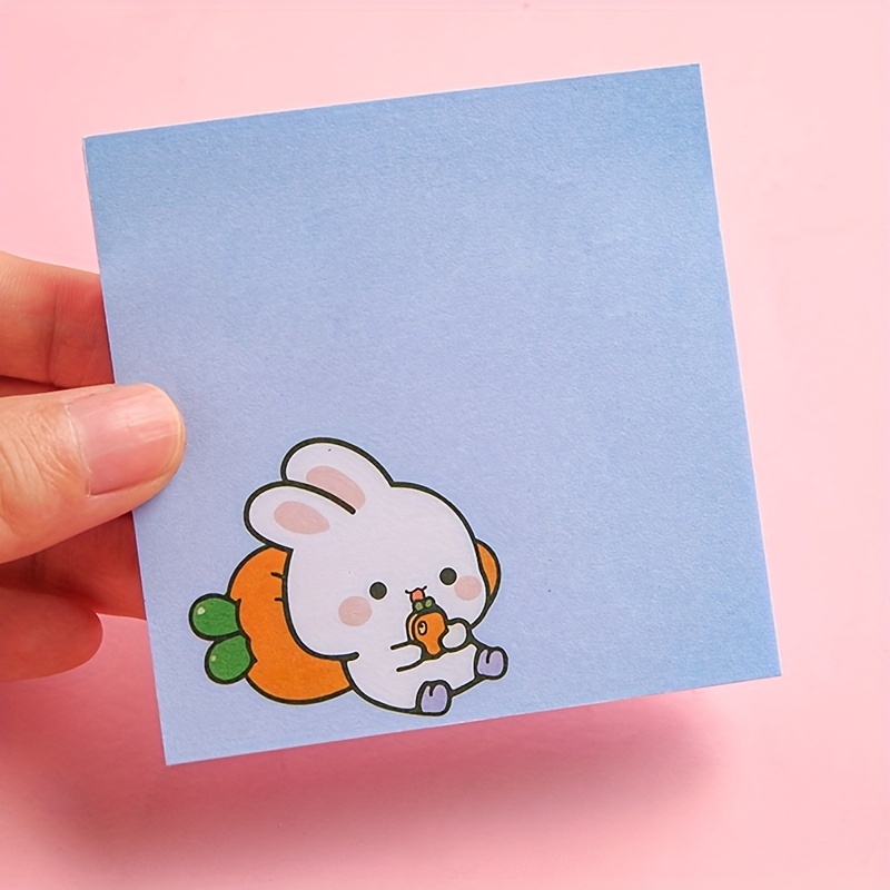 80 Sheets Solid Color student Cartoon Sticky Note Portable Tearable ...
