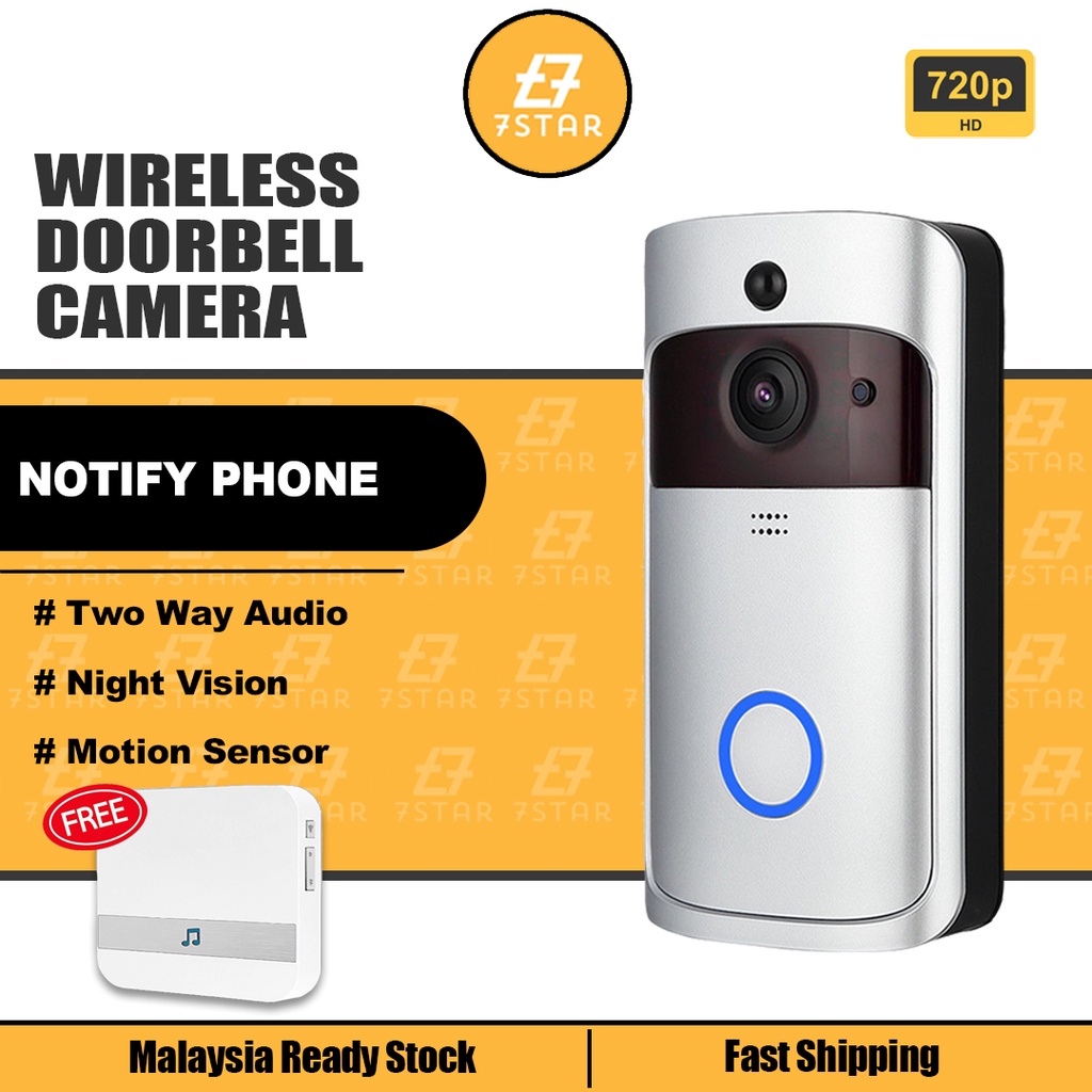 7star WIFI Wireless Doorbell Camera Remote Video Smart Door Bell ...
