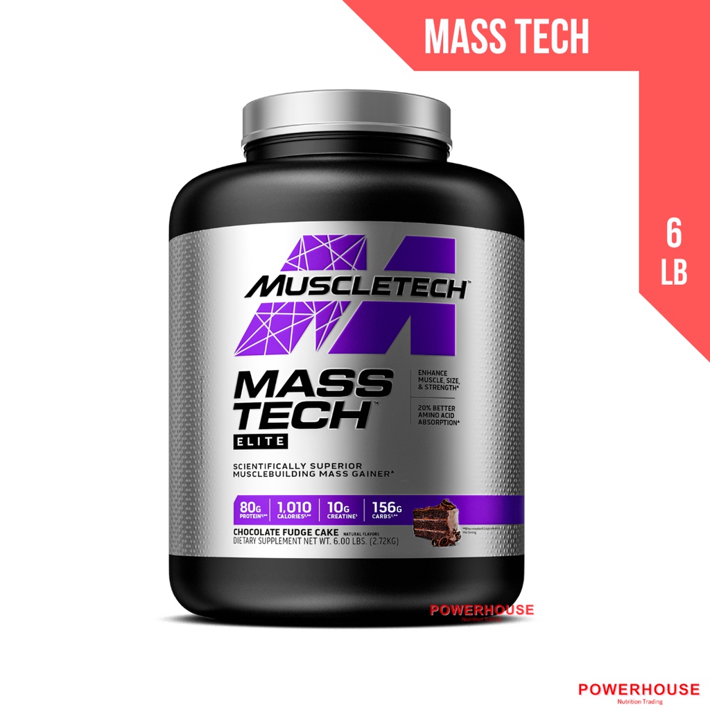 Muscletech Performance Series MassTech Superior Mass Gainer, 6lbs / 12servings [Mass Tech Elite ...