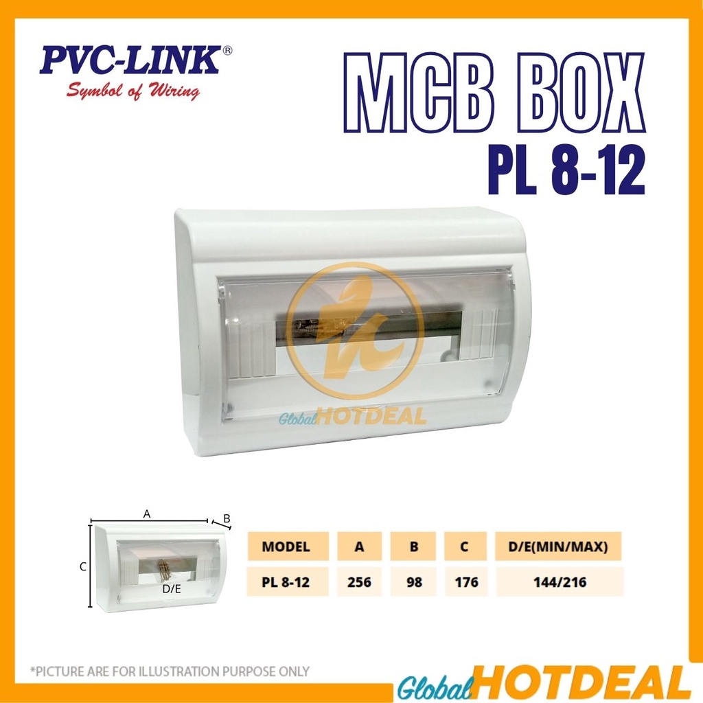 HEAVY DUTY PVC LINK MCB Box Circuit Breaker Box Miniature Circuit ...