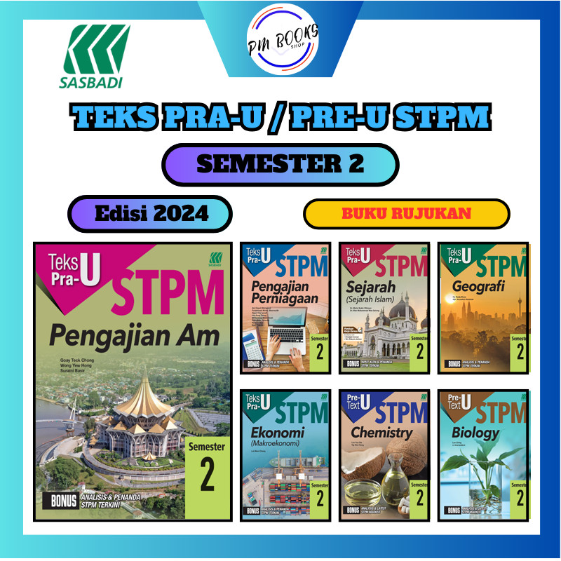[PMBOOK] SASBADI TEKS PRA-U STPM Semester 2 Edisi 2024 - Buku Rujukan STPM | Shopee Malaysia