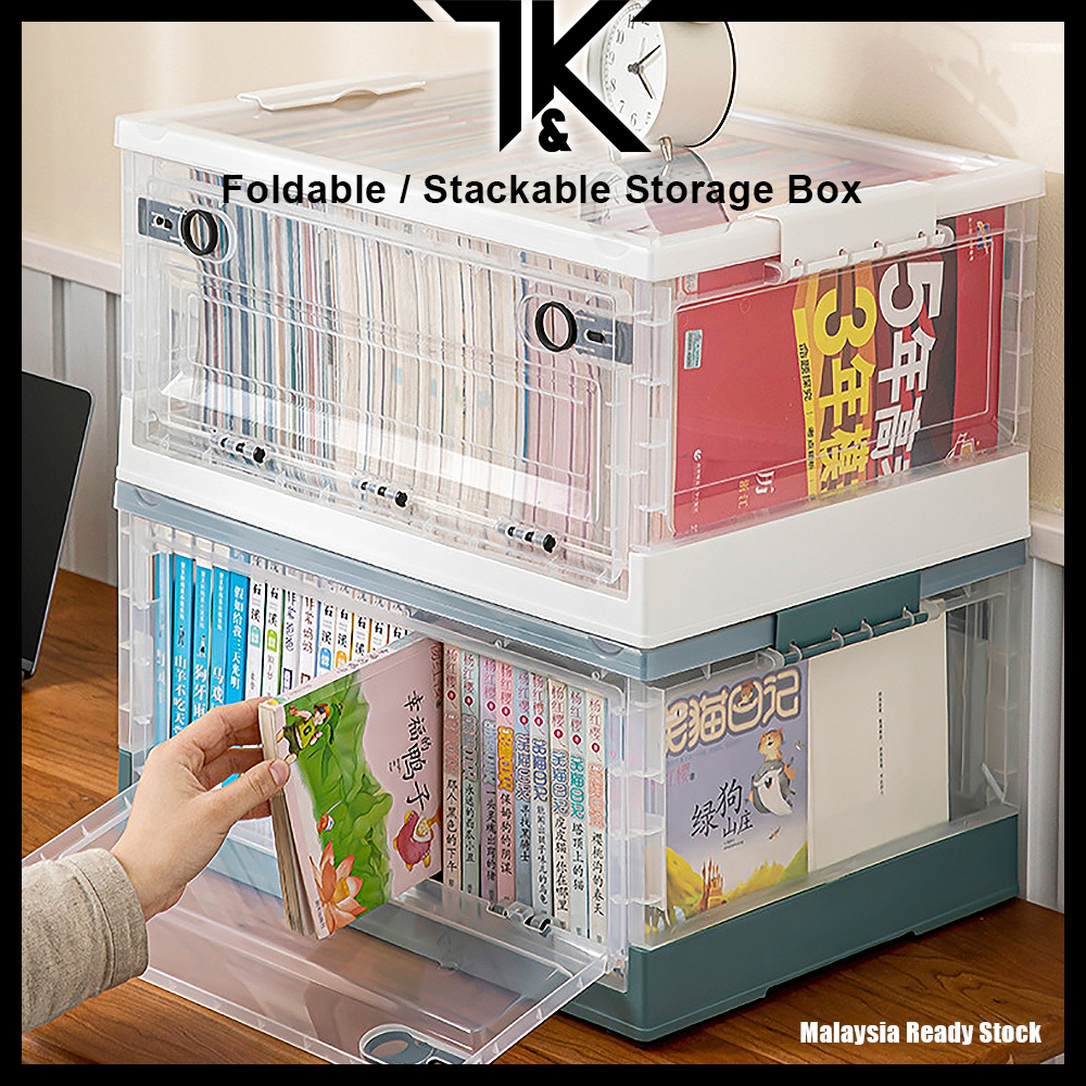 [LOCAL] Foldable Storage Box Stackable | Transparent Multipurpose ...