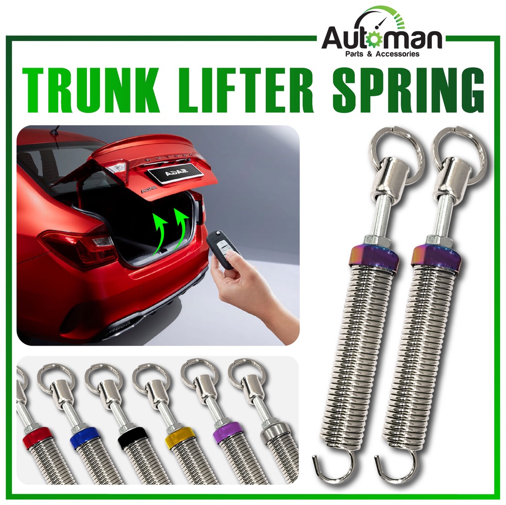 Car Universal Rear Bonnet Trunk Boot Lifter Spring Bracket Yellow Blue ...