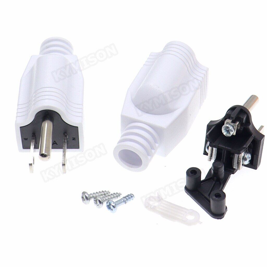 US American 3 Pin Nema 5-15P AC Electrical Power Male Plug Adaptor ...