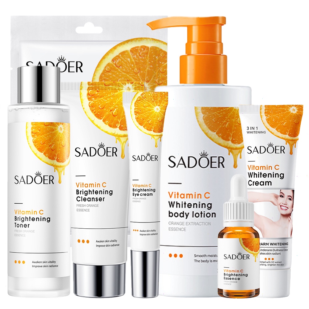 SADOER Vitamin C Whitening Brightening Full Range Skin Care Body Care Facial Care All Series ...