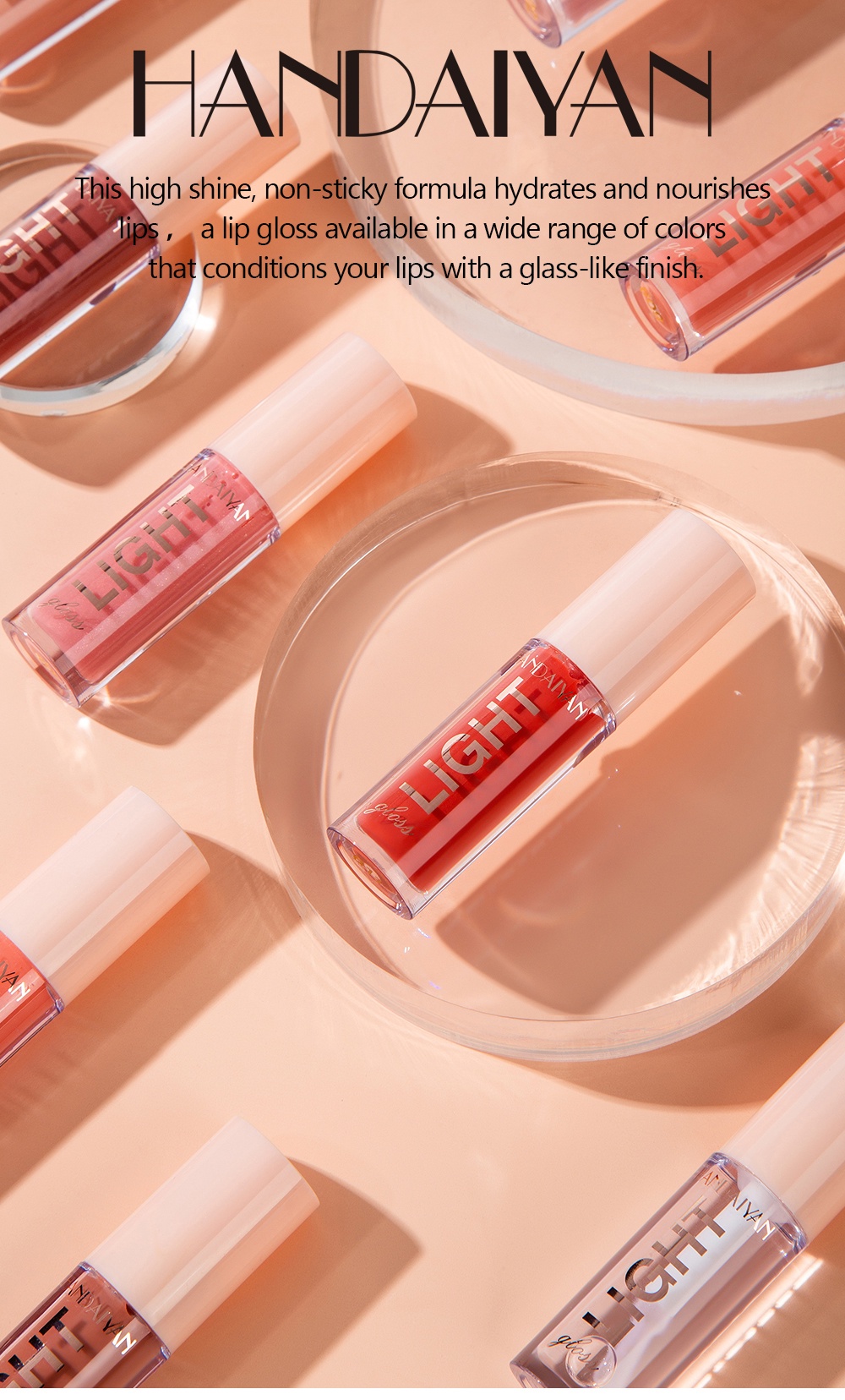 Monochrome Moisturizing Pearlescent Lip Gloss Mirror Water Gloss Lip ...