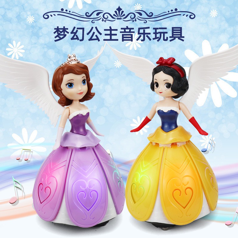 Dancing Spinning Angel Ice Princess With LED Light Frozen Music Doll ...