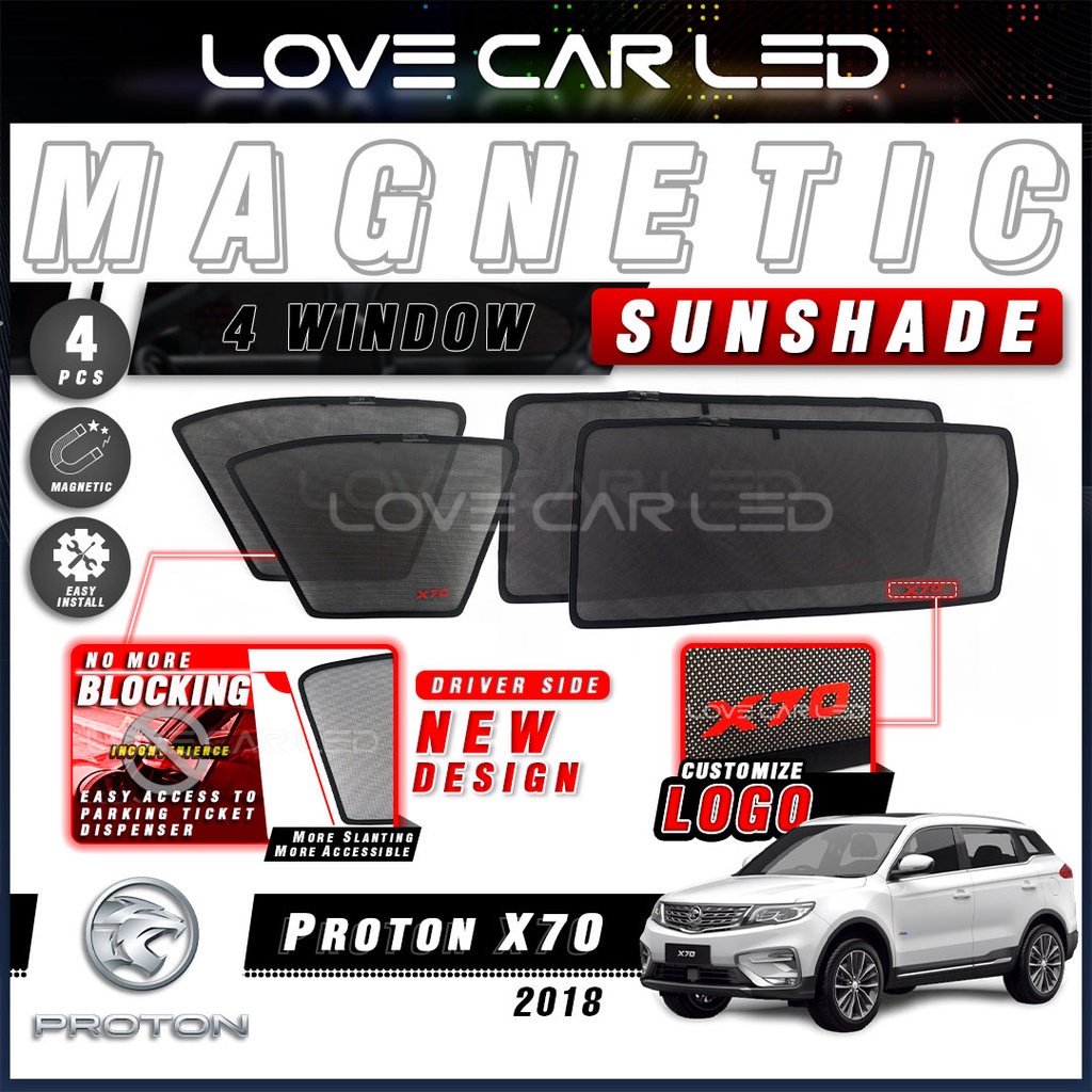 6Pcs Proton X70 Magnetic Sunshade Curve Window Shape Window Shield ...