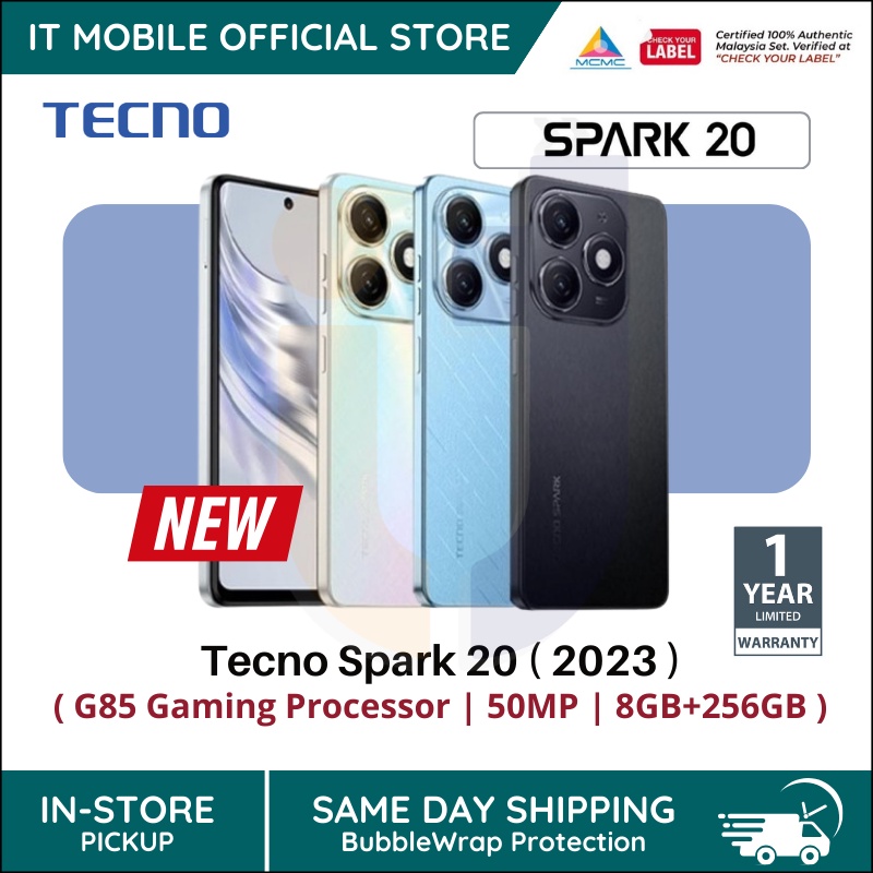 Tecno Spark 20 (8+8GB)+256GB | Dynamic Port | 5000mAh Big Battery ...