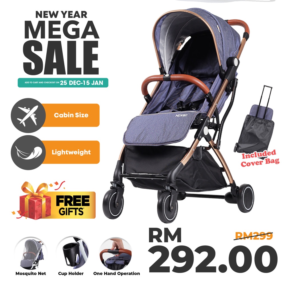 Nexgo AULA Compact Lightweight Cabin Size Baby Stroller Lightweight ...