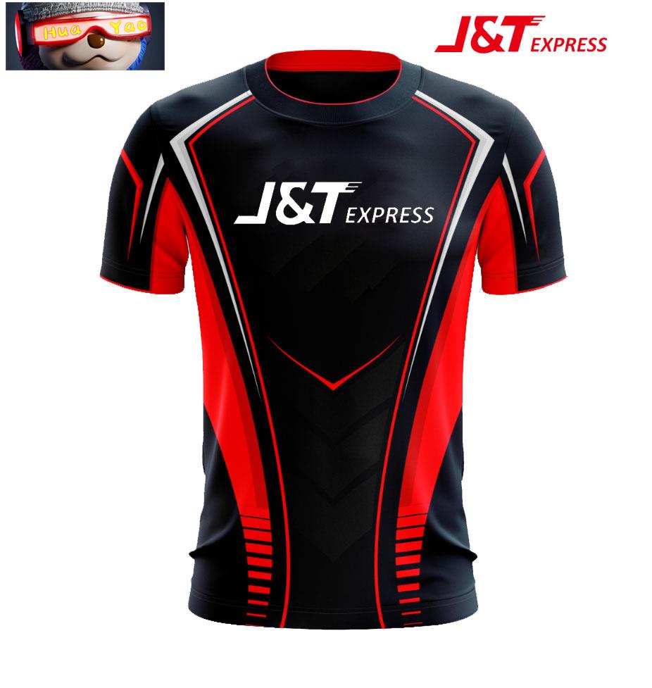 Tshirt J&T Express Red Sublimation / Aa Baju J&t Red Microfiber Big ...