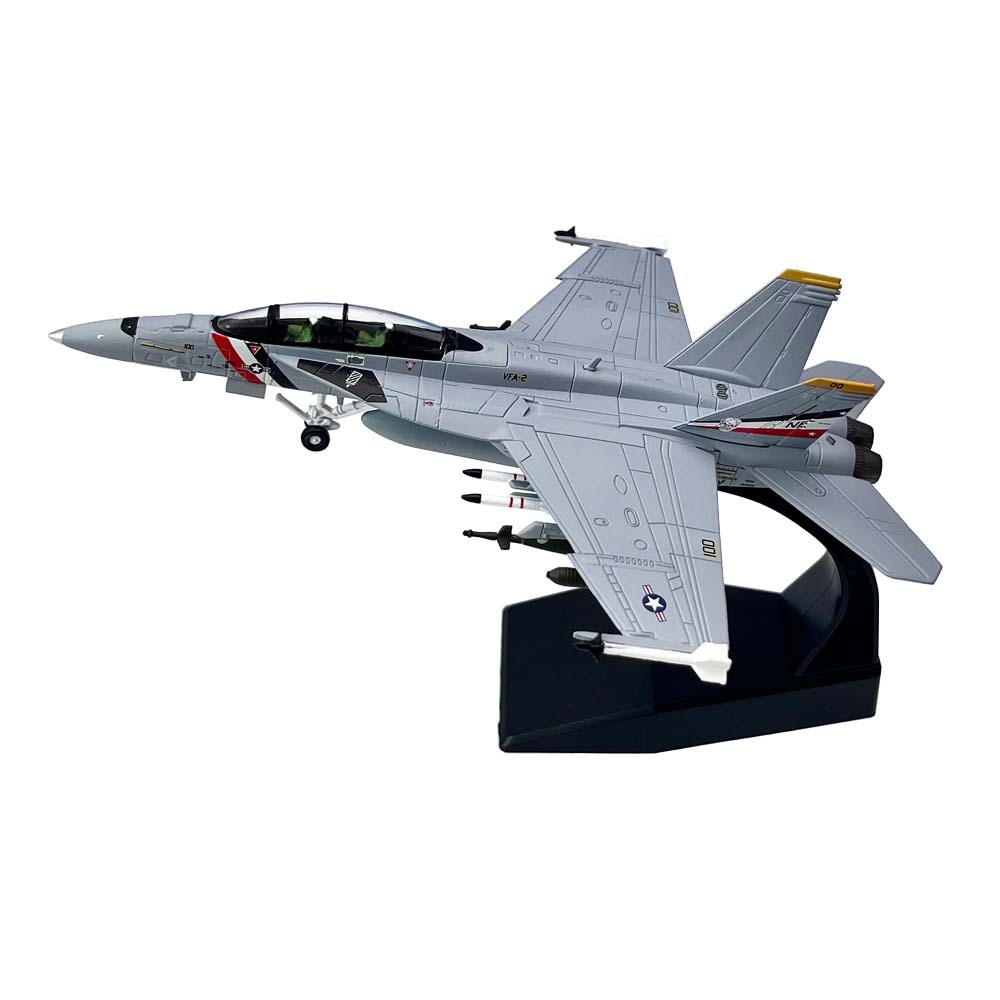 1/100 Scale US F18 F/A-18F Super Hornet VFA-2 Fighter Jet Airplane ...