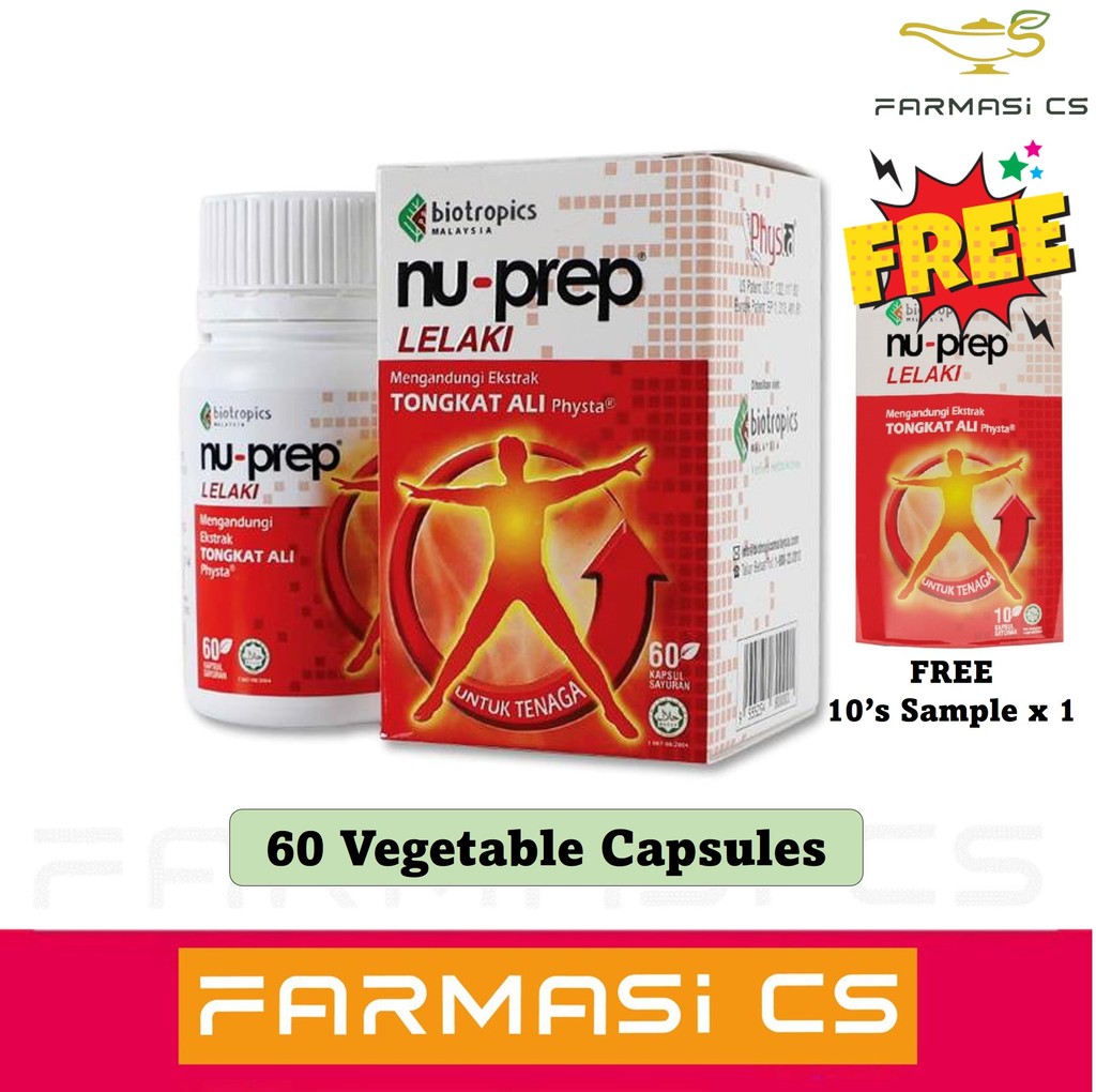 NU-PREP Lelaki Tongkat Ali 60 capsules EXP:01/2027 FOC SAMPLE [ Nu Prep Nuprep Male ] | Shopee ...