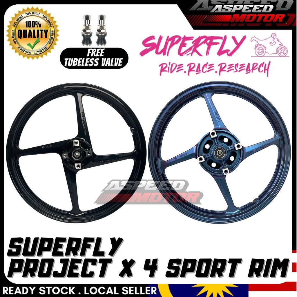 SUPERFLY PROJECT-X 4BATANG SPORT RIM Y15ZR Y15 Y16 Y16ZR LC135 4S 5S ...