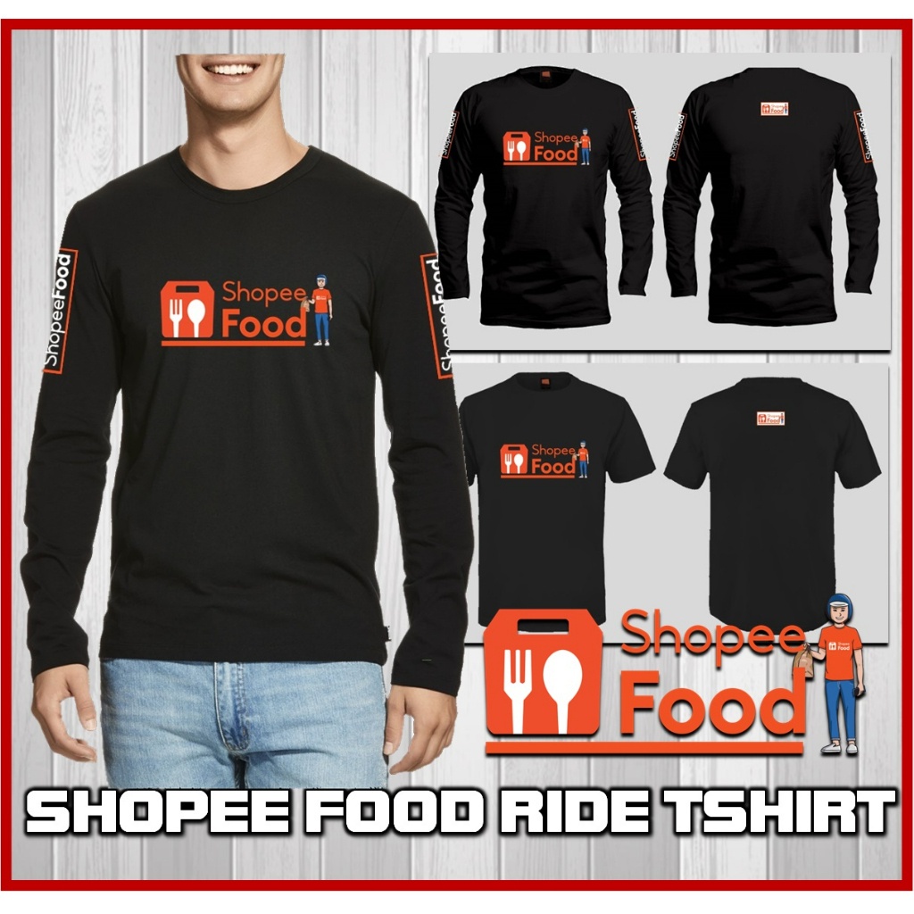 SHOPEE FOOD MOTORSPORT RIDE DELIVERY TSHIRT | DELIVERY LONGSLEEVE ...