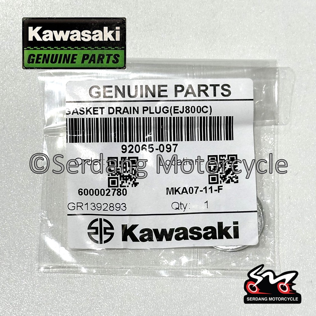 Kawasaki Original Washer Buang Minyak Gasket Genuine Part 12x22x2 92065 ...