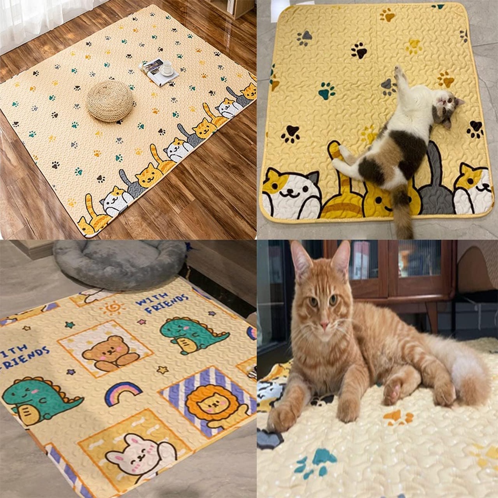 Washable Reusable Pet Training Mat Non Slip Reversible Floor Mat for ...