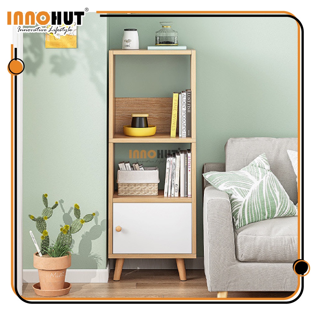 Innohut Multipurpose Wooden Bookshelf Rak Buku Office Storage Rack ...