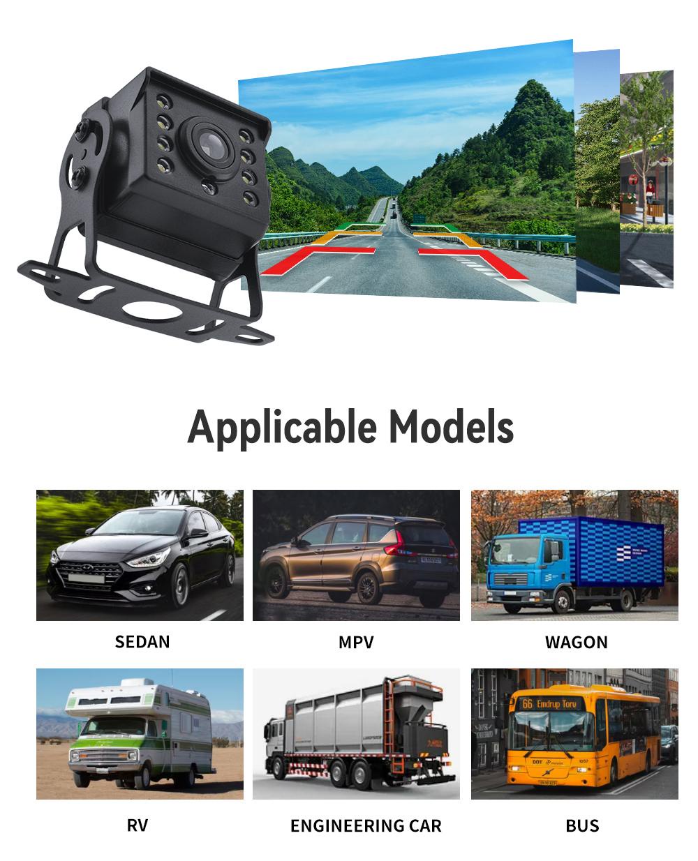 5 inch 9V-36V Car Foldable Monitor with Rear View Camera for Vehicle ...